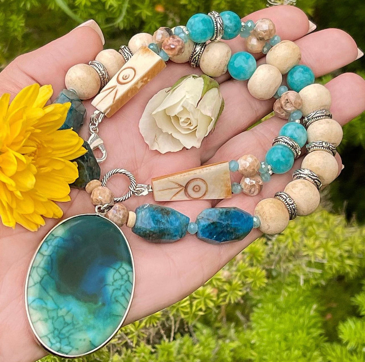 Dolomite and Apatie Bohemian Necklace – Denise Yezbak Moore Designs